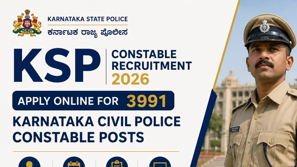 3991 Posts - The Karnataka State Police - KSP Constable Recruitment ...